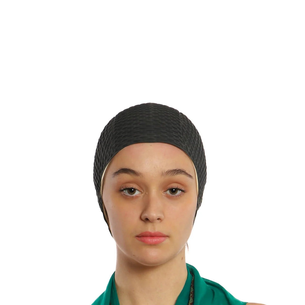 Bonnet de bain rétro noir - KORES - THE NICE FLEET – The Nice Fleet