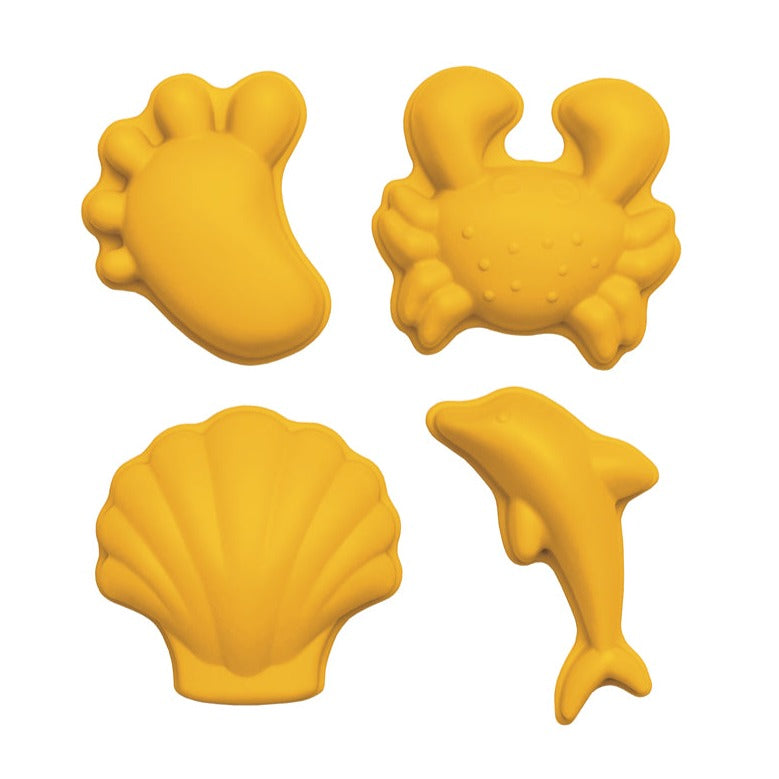 Set of 4 mustard sand molds - SCRUNCH - THE NICE FLEET – The Nice Fleet